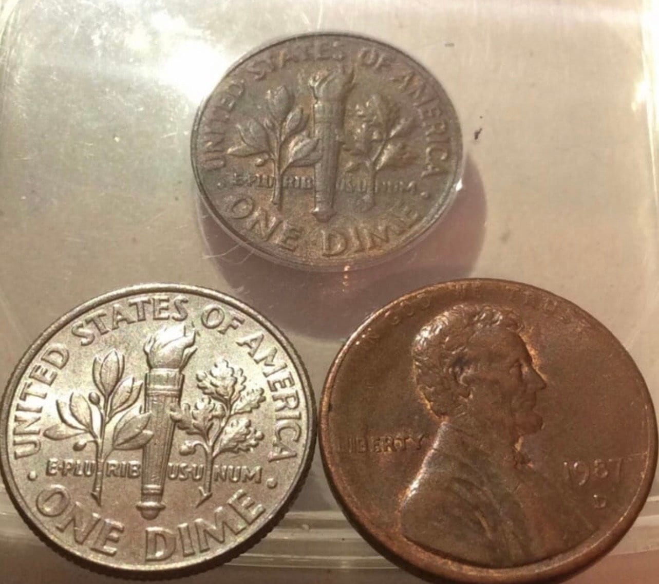 Rare Copper Color Dime NO Clad Layer ANACS Error Coin- Error Dime With ...