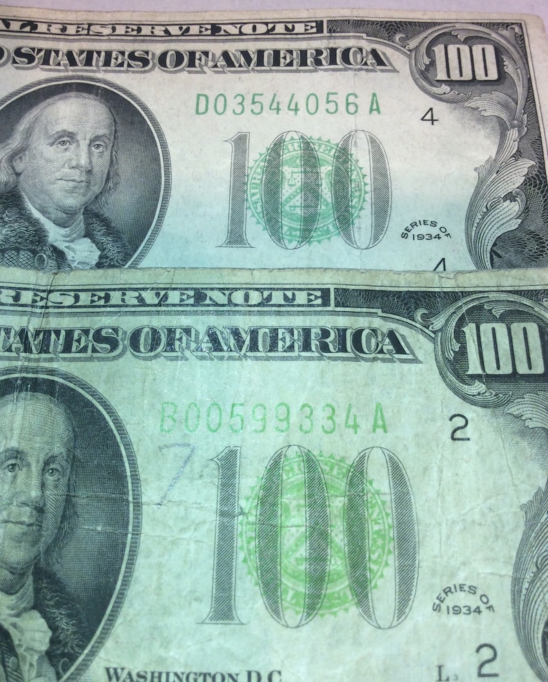 Rare Light Green Treasury Seal and Serial Numbers Scarce Variety Old ...