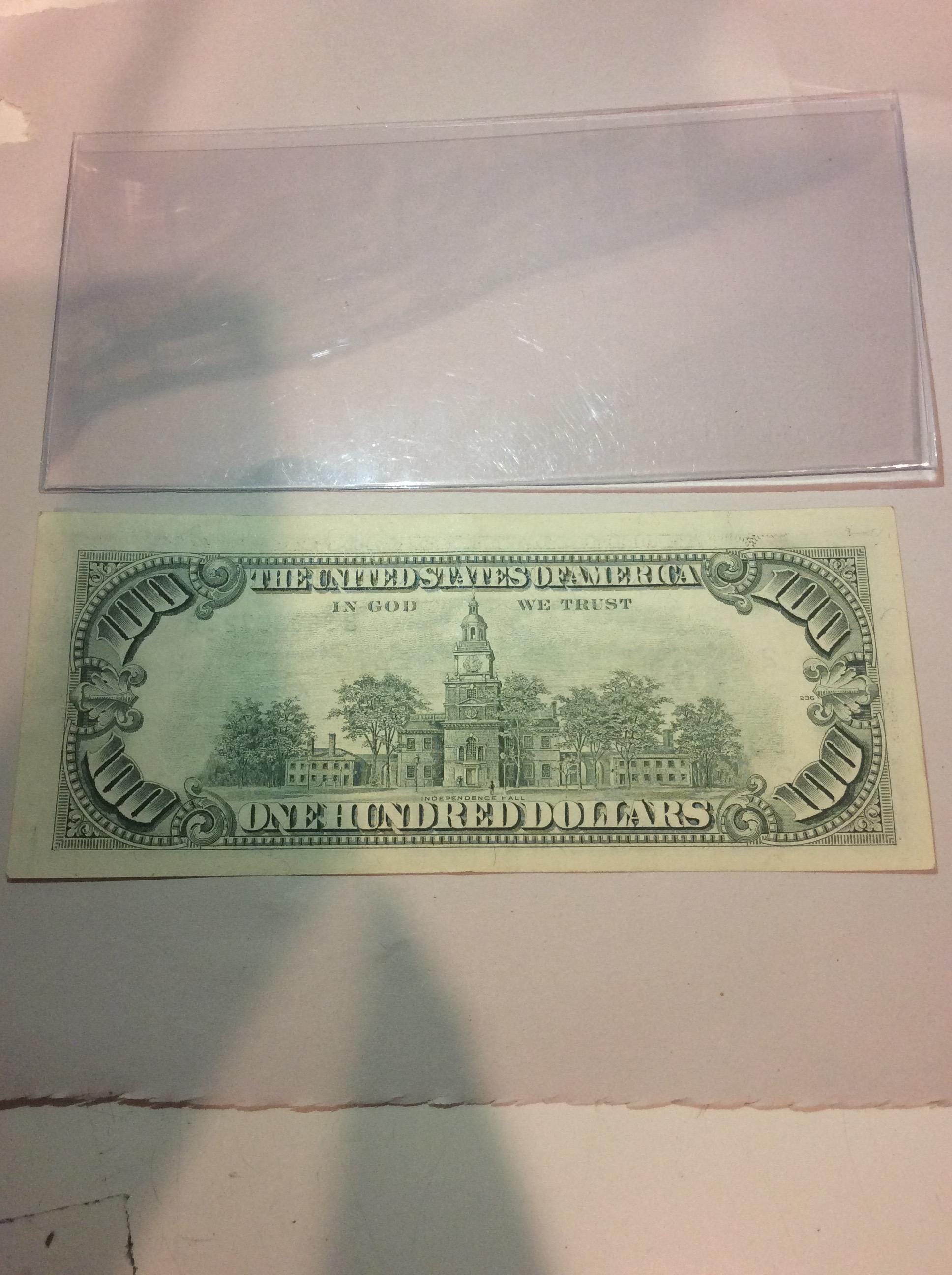 One of A Kind Back Design on Front of Note- Old 1993 Hundred 100 ...