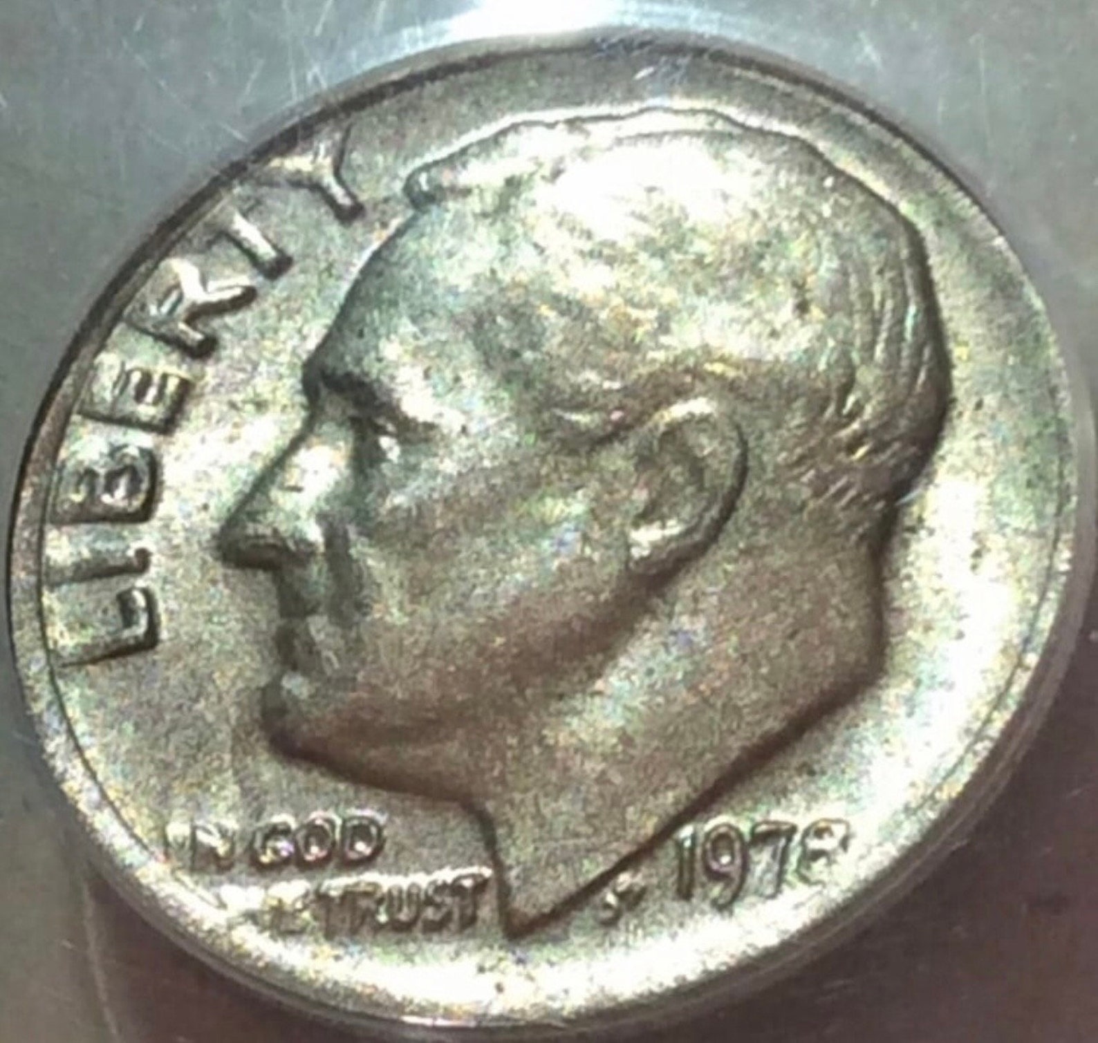 Rare Copper Color Dime NO Clad Layer ANACS Error Coin- Error Dime With ...