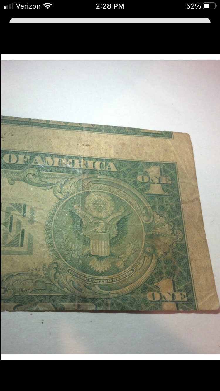 TWO Back Side Images Printed on the Same 1935 Bill Error- Major Misalignment off Center BEP ...