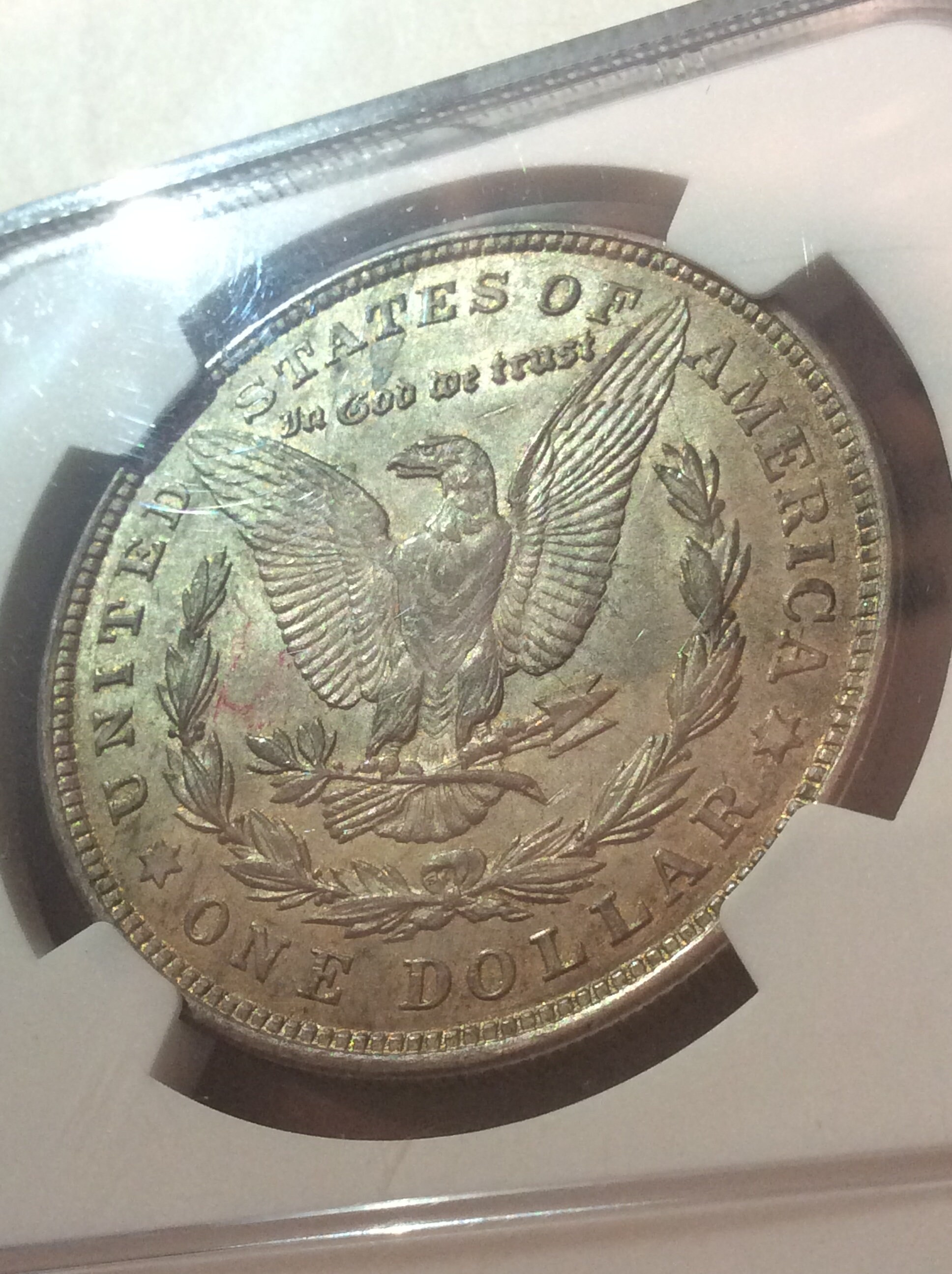 Scarce Mint Error Obverse Lamination MS61 1921 Morgan Silver Dollar ...