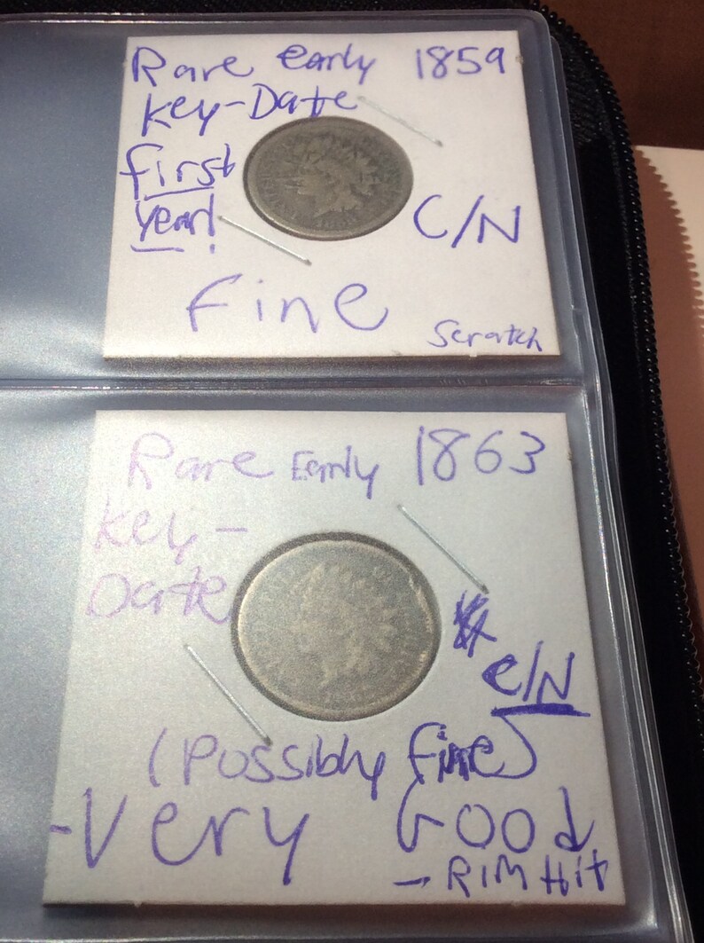 Valuable 1800’s Only Indian Head Penny & Flying Eagle Penny Huge ...