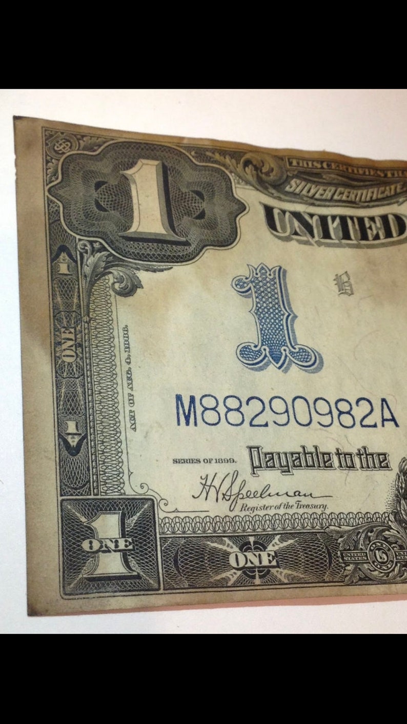 Valuable AU Uncirculated 1899 One Dollar Black Eagle Silver Certificate ...
