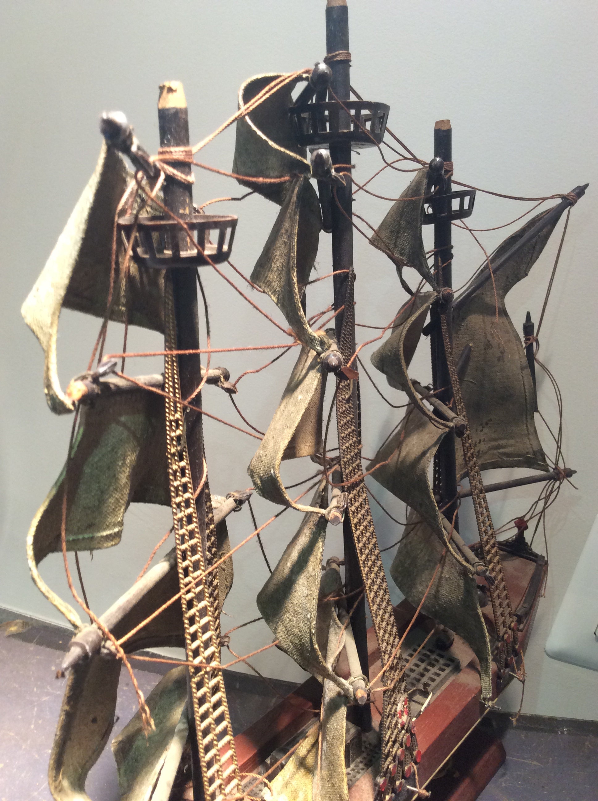 Rare Old Shipwrecked Ship 1846 Sea Witch Clipper Model Miniature Ship ...