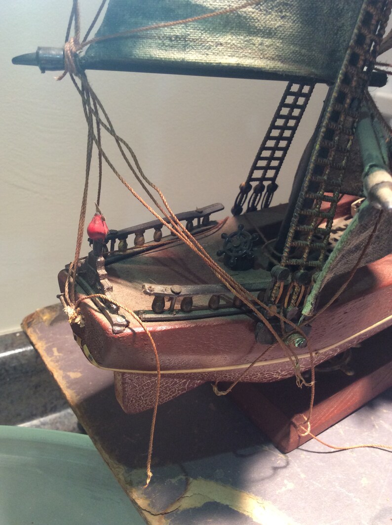 Rare Old Shipwrecked Ship 1846 Sea Witch Clipper Model Miniature Ship ...