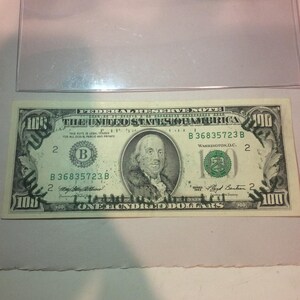 One of A Kind Back Design on Front of Note- Old 1993 Hundred 100 ...