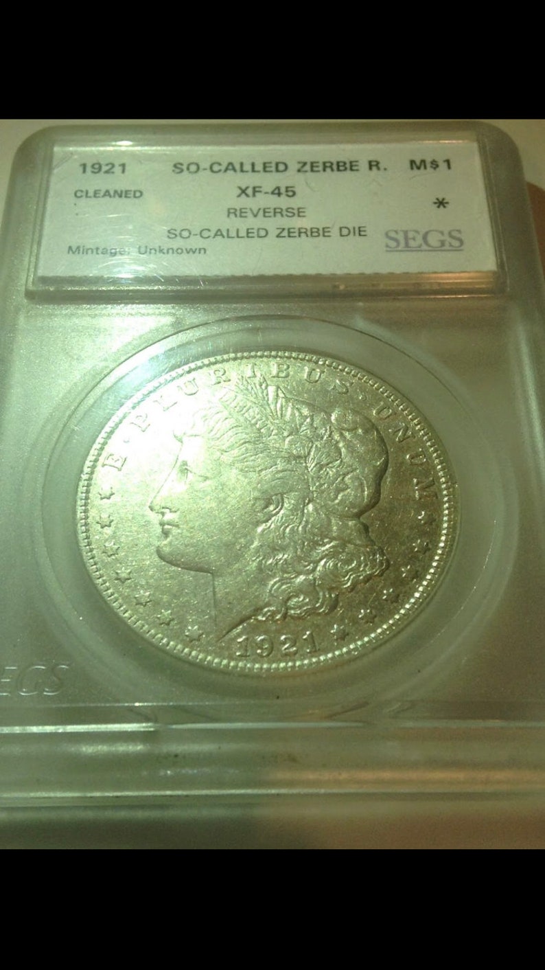 Scarce Zerbe Special Strike 1921 Morgan Dollar- Professionally Graded ...