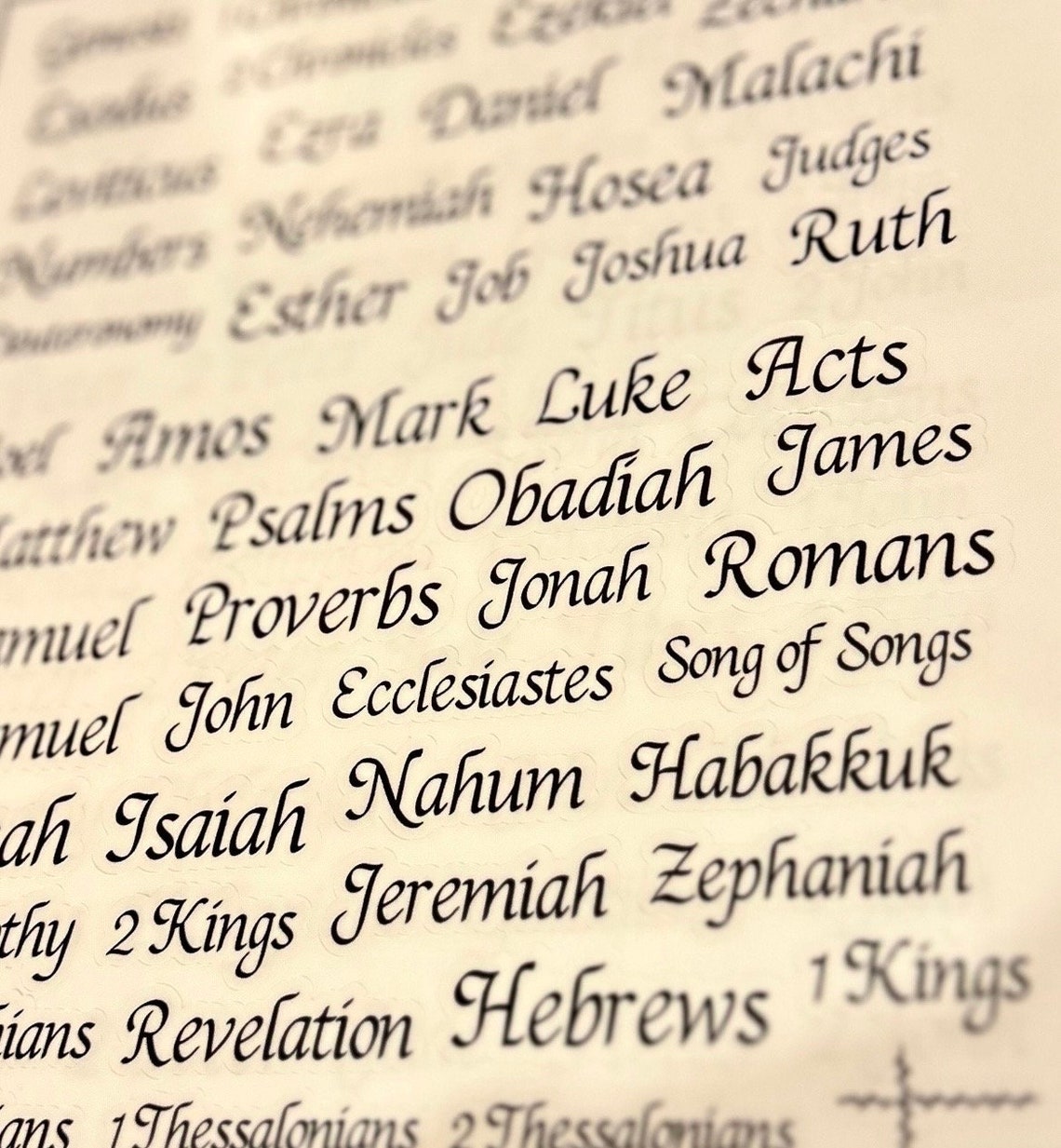 Catholic Bible Book Name Stickers – Clear, 73 Titles - Etsy