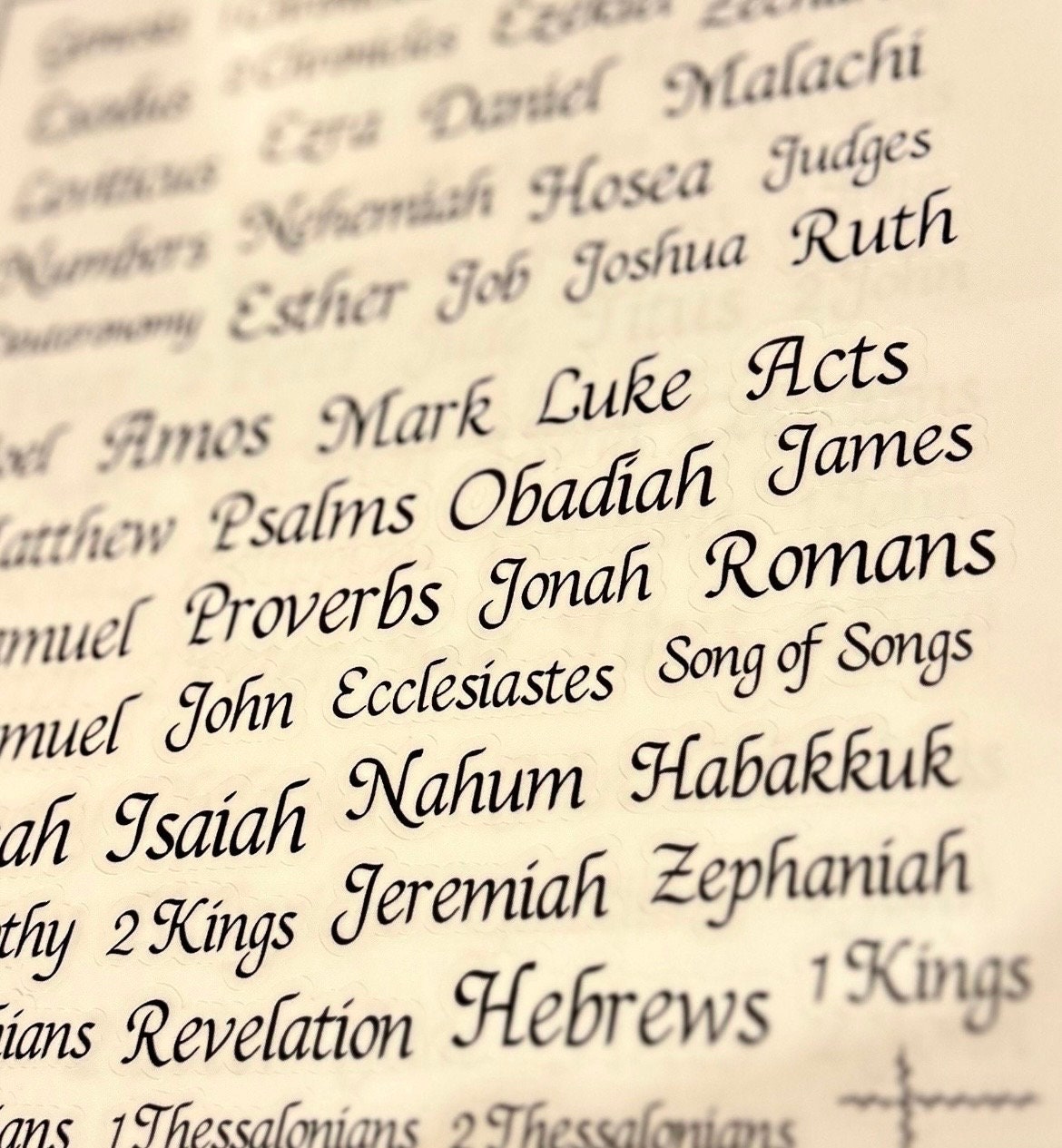 Catholic Bible Book Name Stickers – Clear, 73 Titles - Etsy