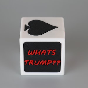 Euchre Trump Cube, What's Trump Suit Marker, Trump Dice, Unique Gift ...