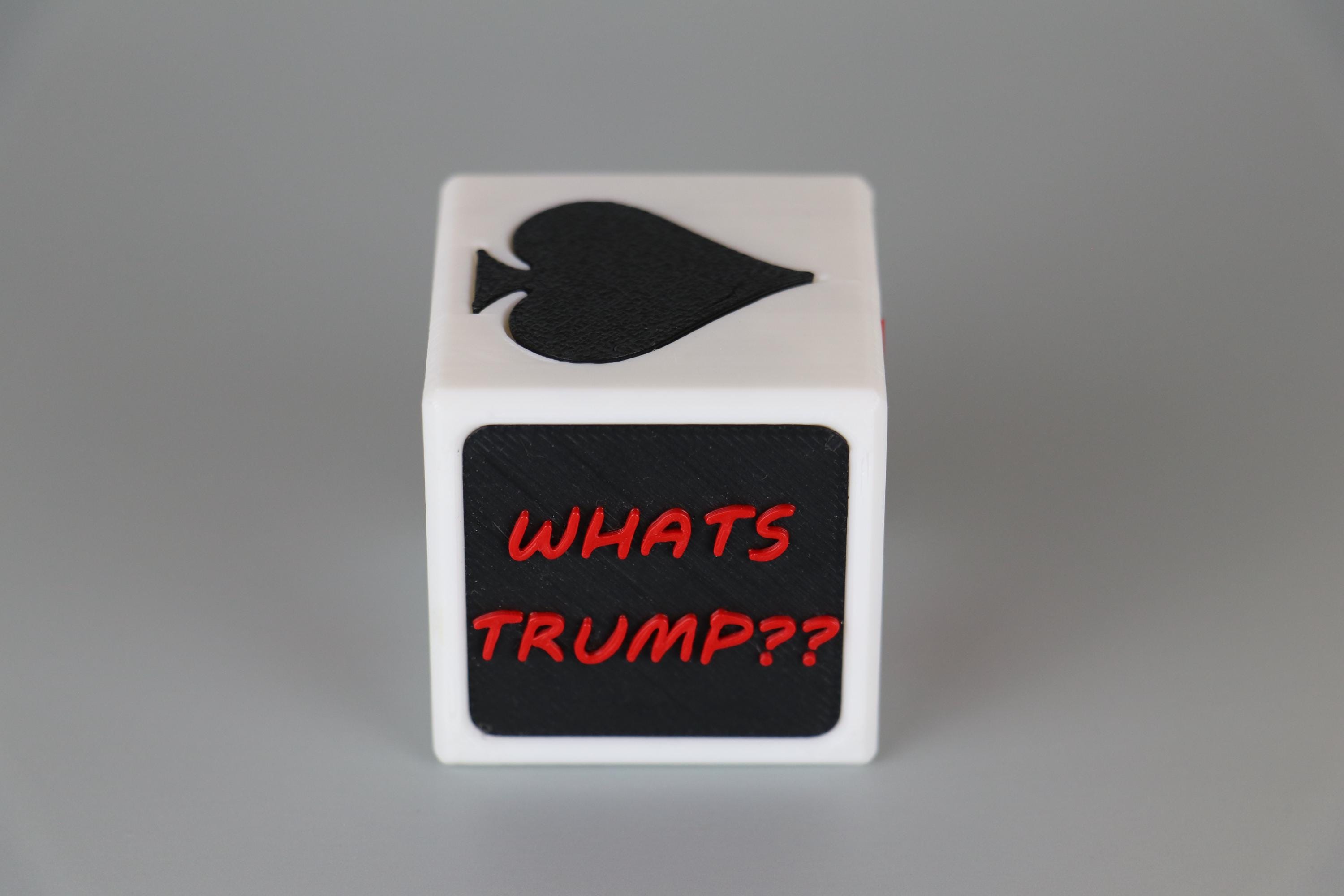 Euchre Trump Cube, What's Trump Suit Marker, Trump Dice, Unique Gift ...
