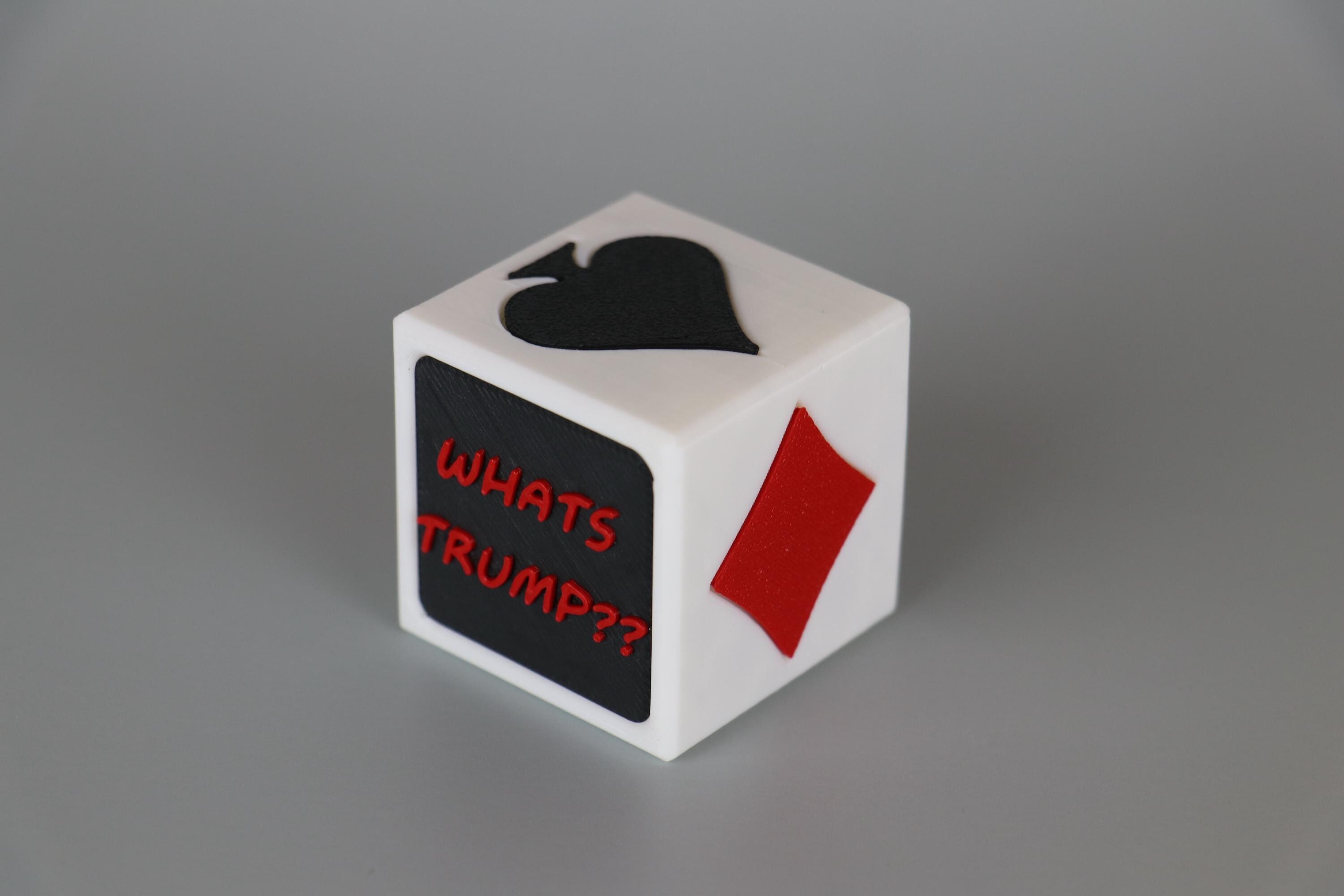 Euchre Trump Cube, What's Trump Suit Marker, Trump Dice, Unique Gift ...