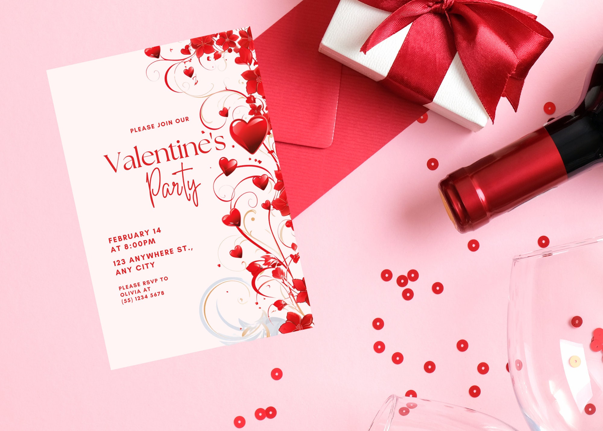 12 X Romantic Border Clipart PNG JPG & PDF Heart Border Card Making ...