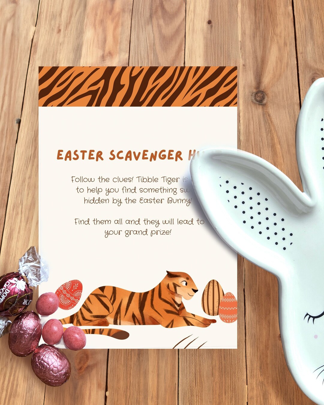 Easter Scavenger Hunt for Kids | Easter Game | Tiger Theme | Easter ...