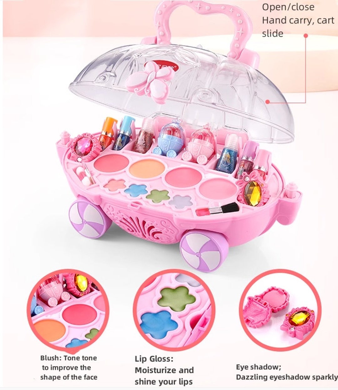 Children's Cosmetics Toy Non-toxic Set Girl's Makeup Box Toy Girl's ...