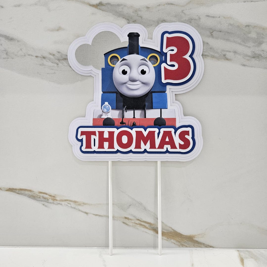 Thomas Cake Topper Tank Engine Birthday Thomas Topper 3D Cake Topper - Etsy