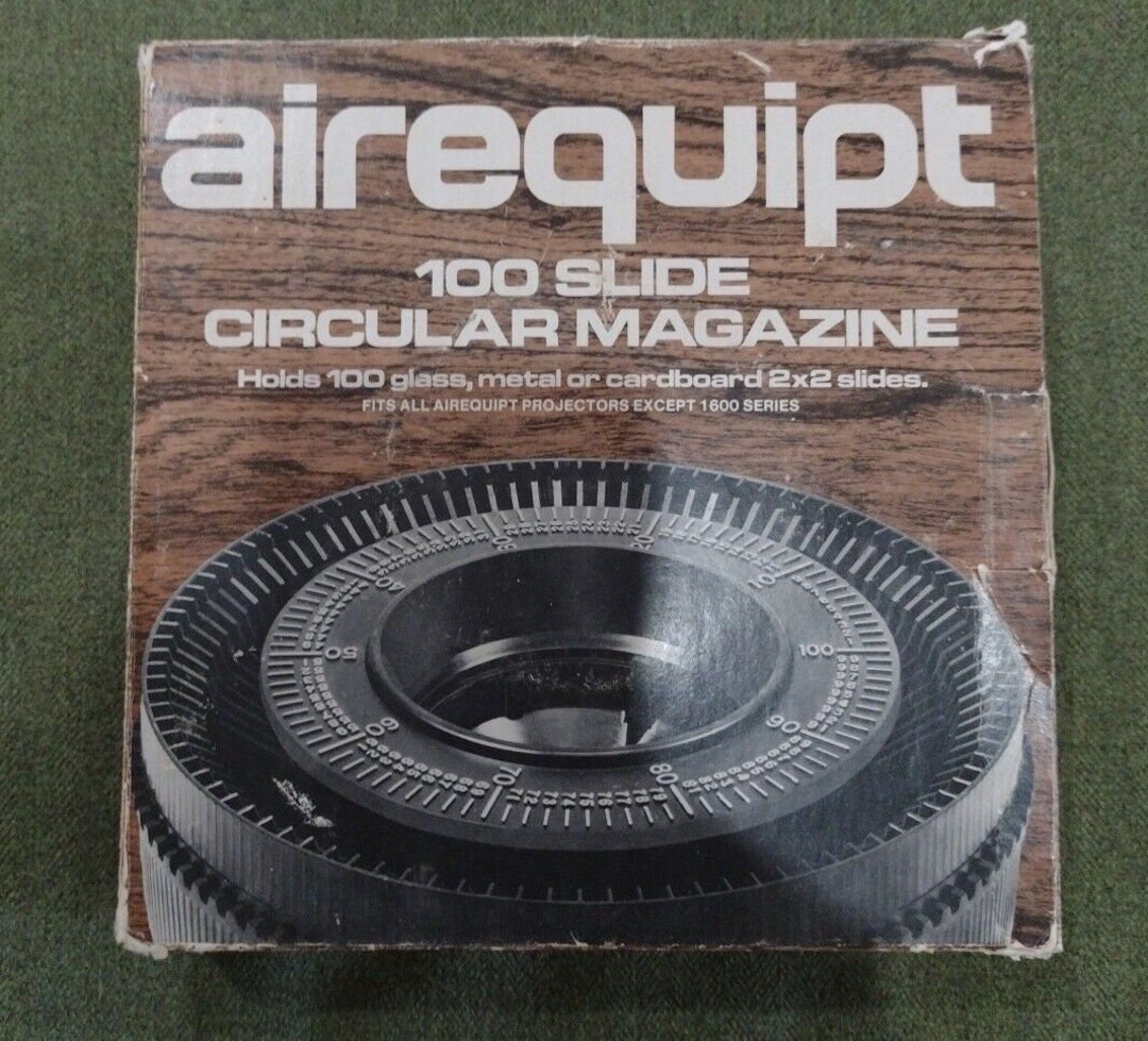 AIREQUIPT Circular Magazine Carousel 100 Slide Holder W/box Vintage - Etsy
