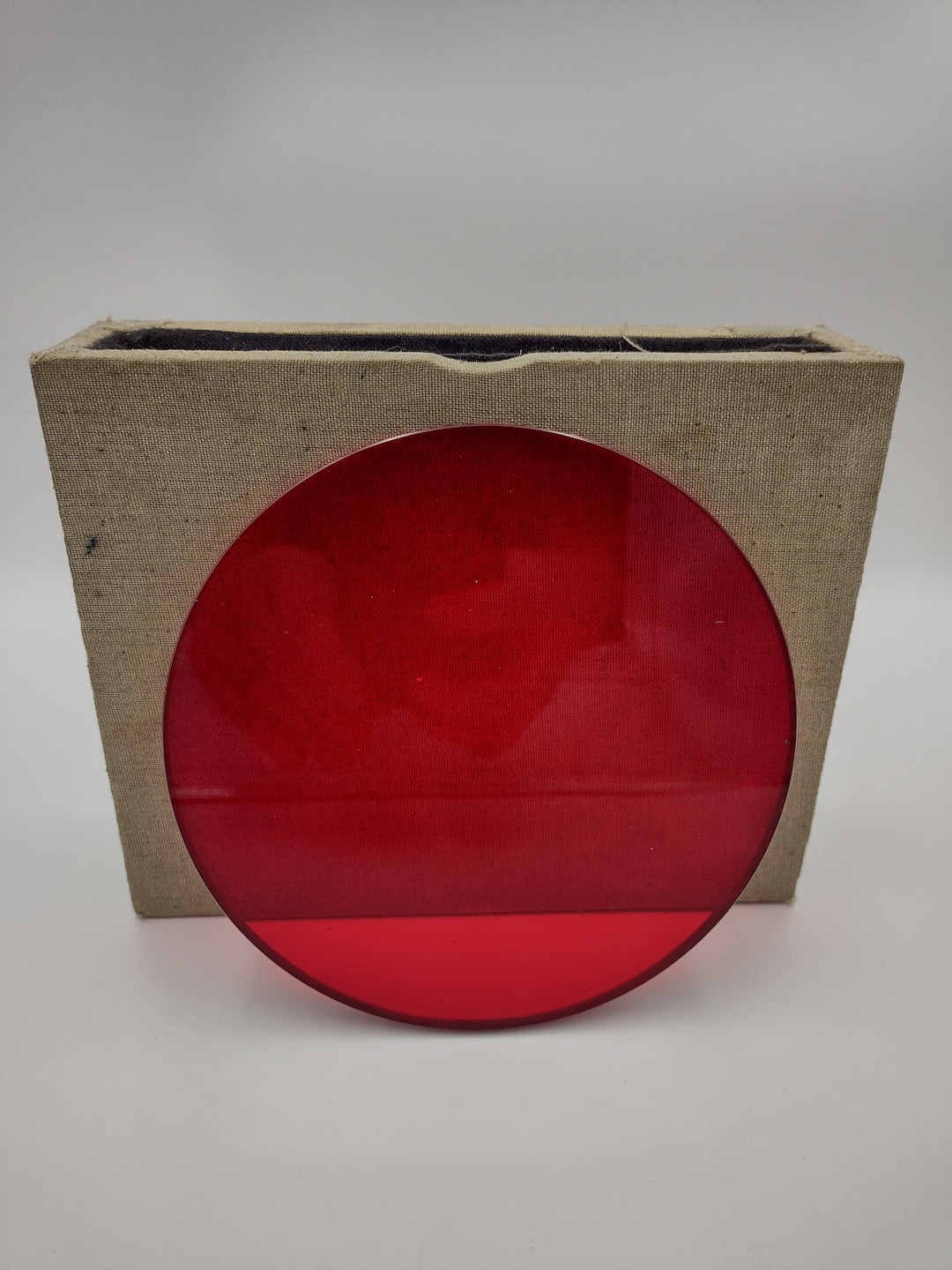 Vintage Large Red Filter Lens in Wooden Box. Red 25A. - Etsy