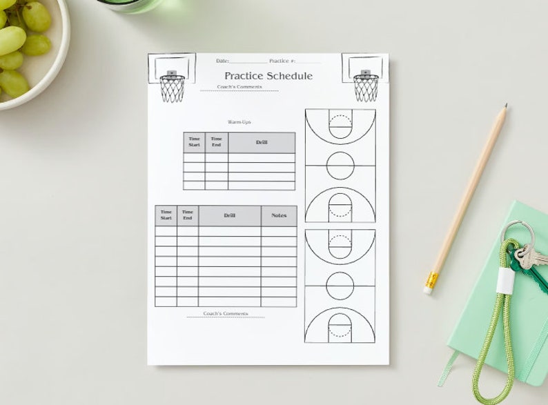 2 Basketball Practice Plan Worksheets Pdf Download - Etsy