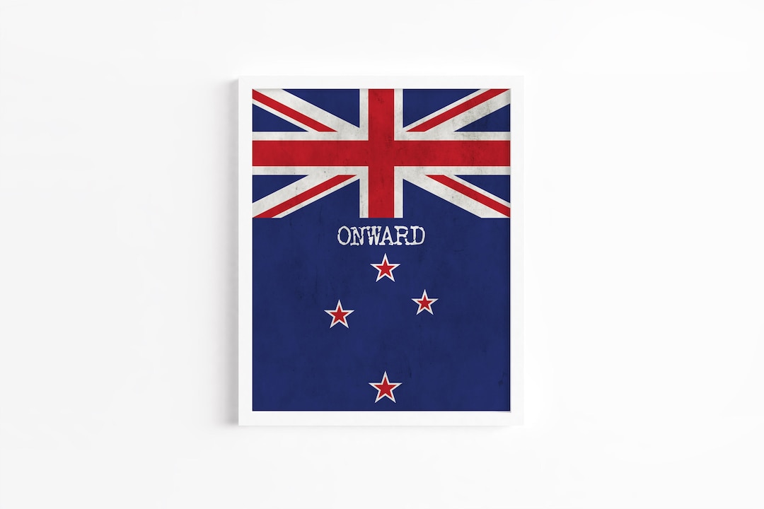 New Zealand National Motto Wall Art, Waitangi Day Digital Print, Modern ...