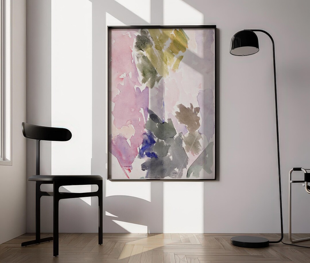 Modern Abstract Color Palette Wall Art, Contemporary Interior Design ...