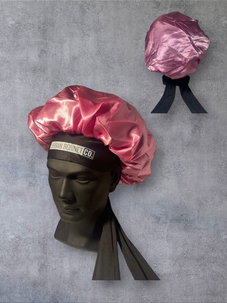 Premium Non Slip Hair Bonnet for Men Satin Silk, Curly Hair ...