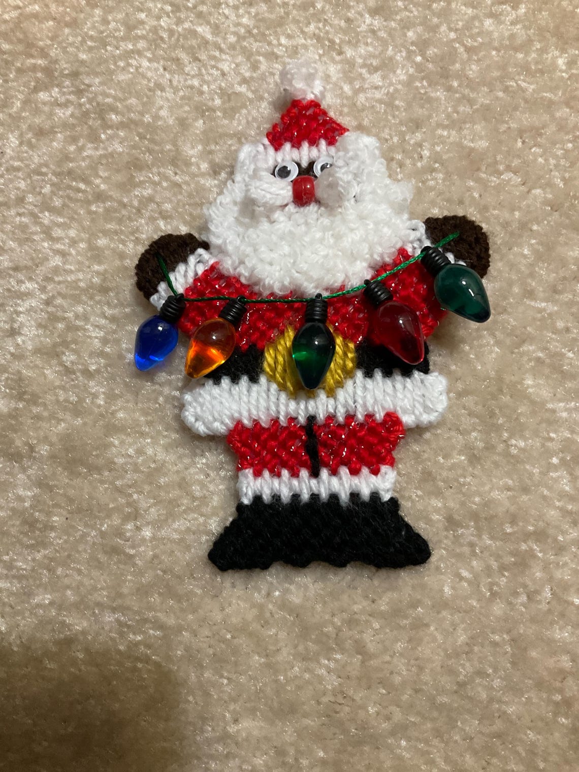 Plastic Canvas Santa Claus Ornament - Etsy