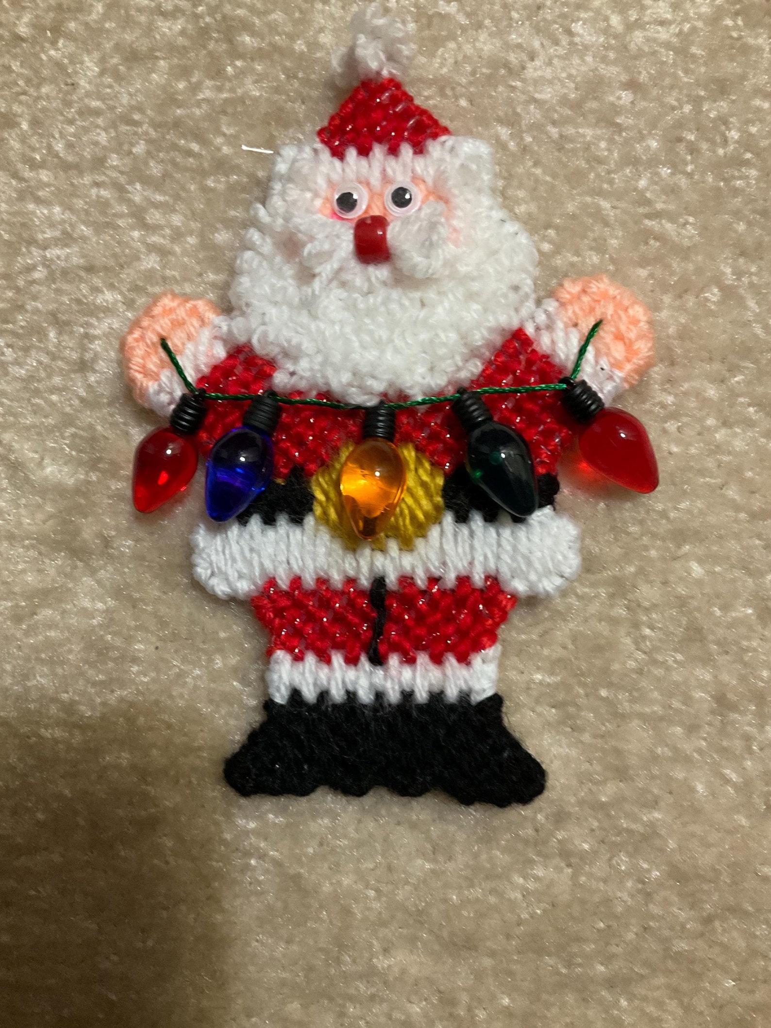 Plastic Canvas Santa Claus Ornament - Etsy