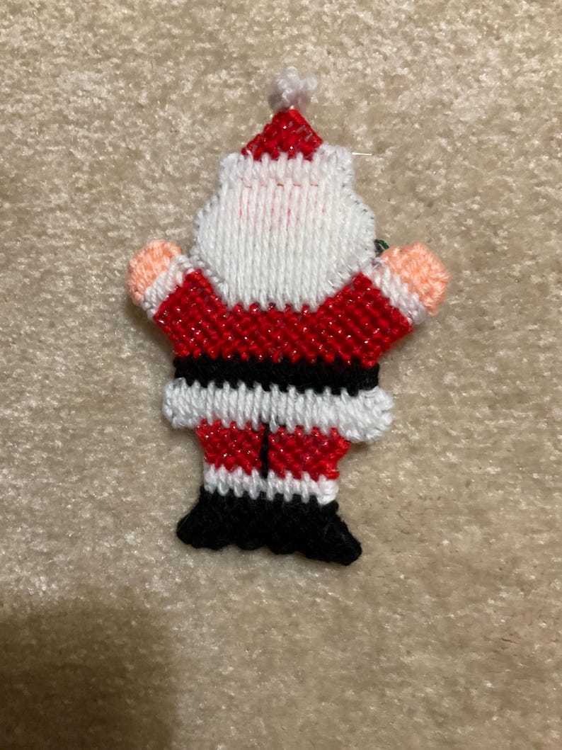 Plastic Canvas Santa Claus Ornament - Etsy