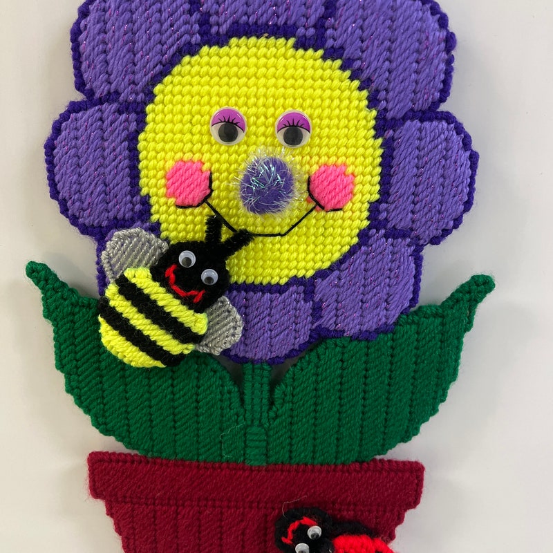 Plastic Canvas Flowers - Etsy