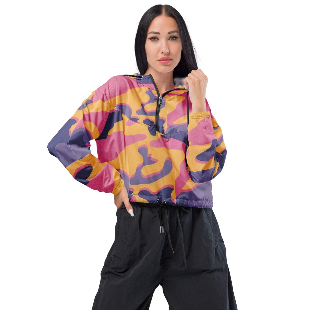 Warhol Camo 410 Cropped Hoodie Windbreaker - Etsy