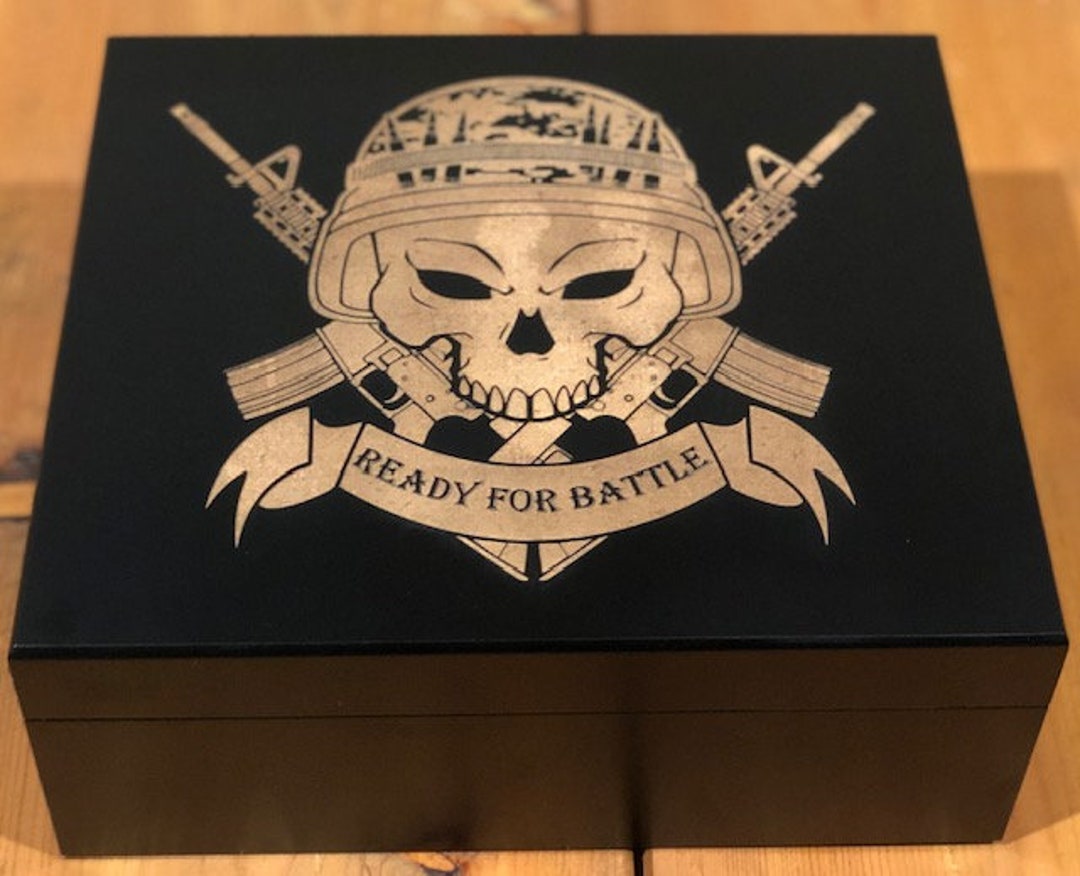 Humidor Cigar Box ready for Battle - Etsy