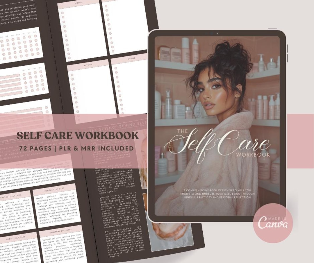Self Care Journal: Printable Workbook for Mental Health, Wellness ...