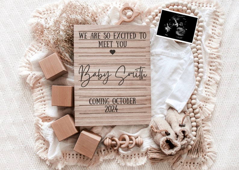 Gender Neutral Pregnancy Announcement Digital Pregnancy Reveal Gender ...
