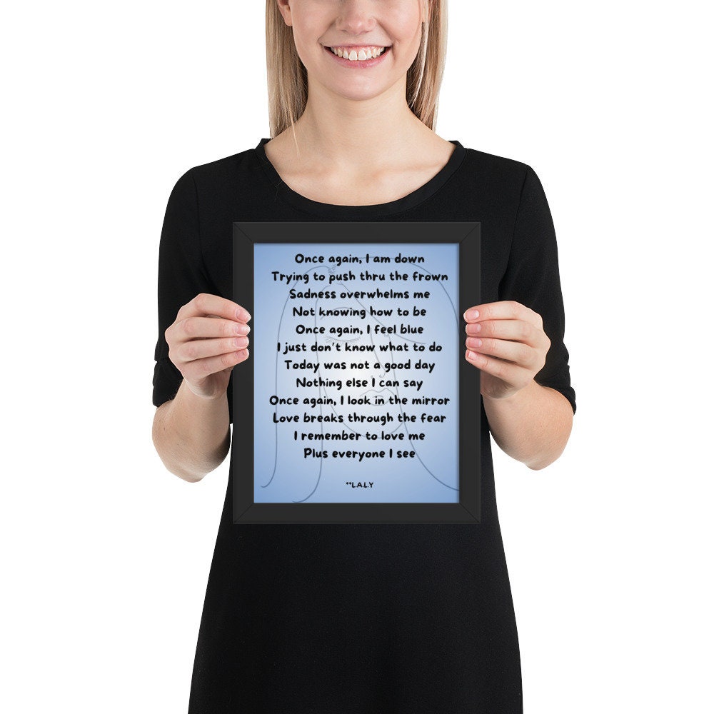 8”x10” Framed Poster With Personal Poem Once Again, Personal Artwork - Etsy
