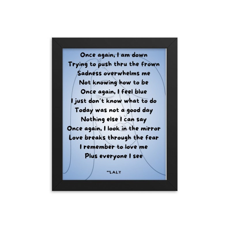 8”x10” Framed Poster With Personal Poem Once Again, Personal Artwork - Etsy