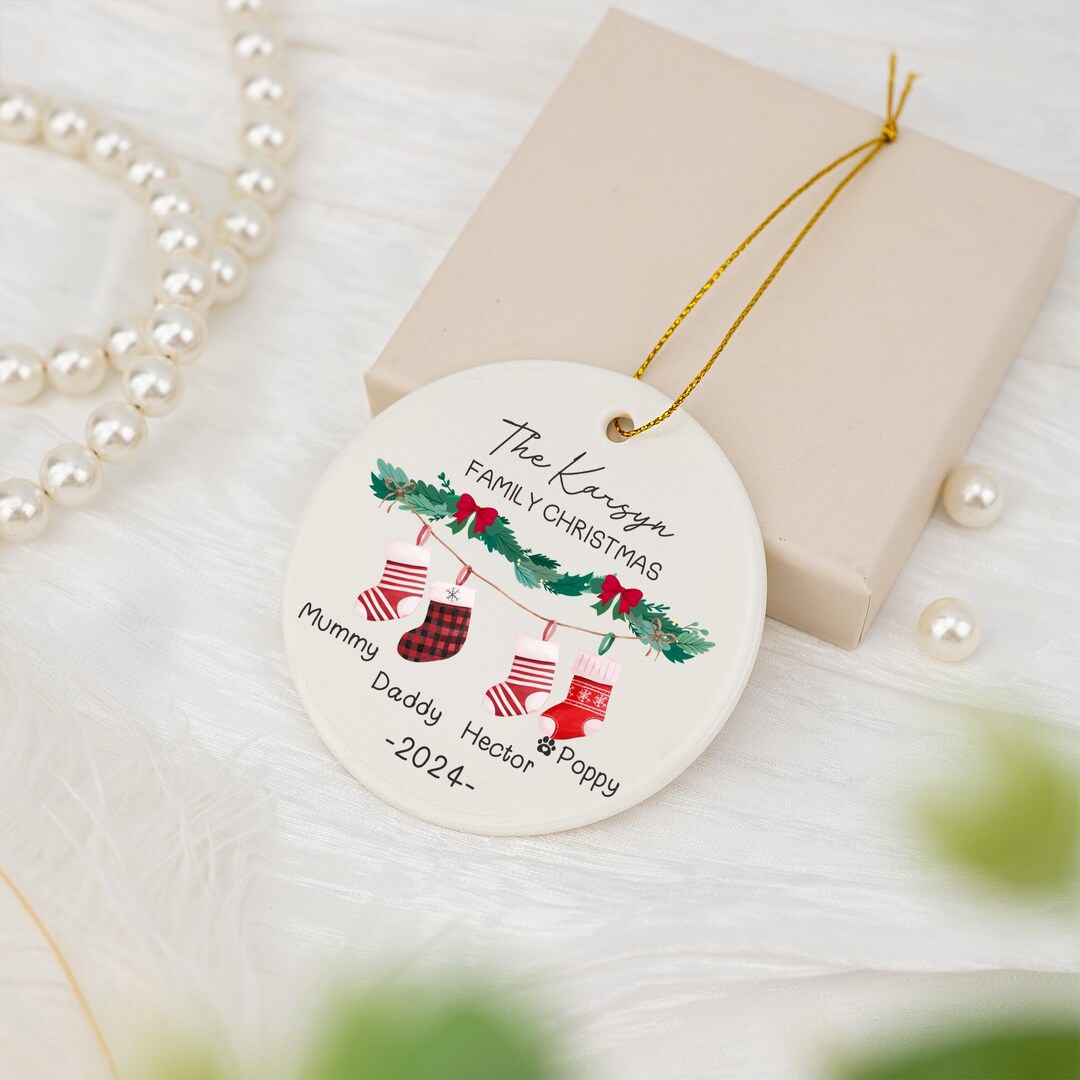 Personalised Family First Christmas Ornament, Fisrt Christmas as A ...