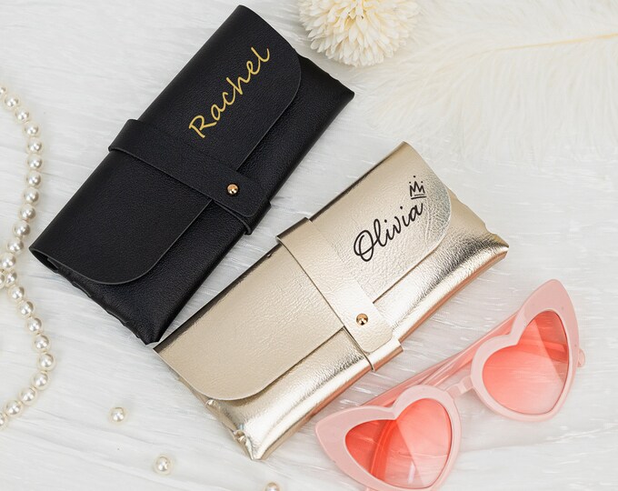 Personalized Leather Glasses Case, Custom Glasses Box, Soft Glasses ...