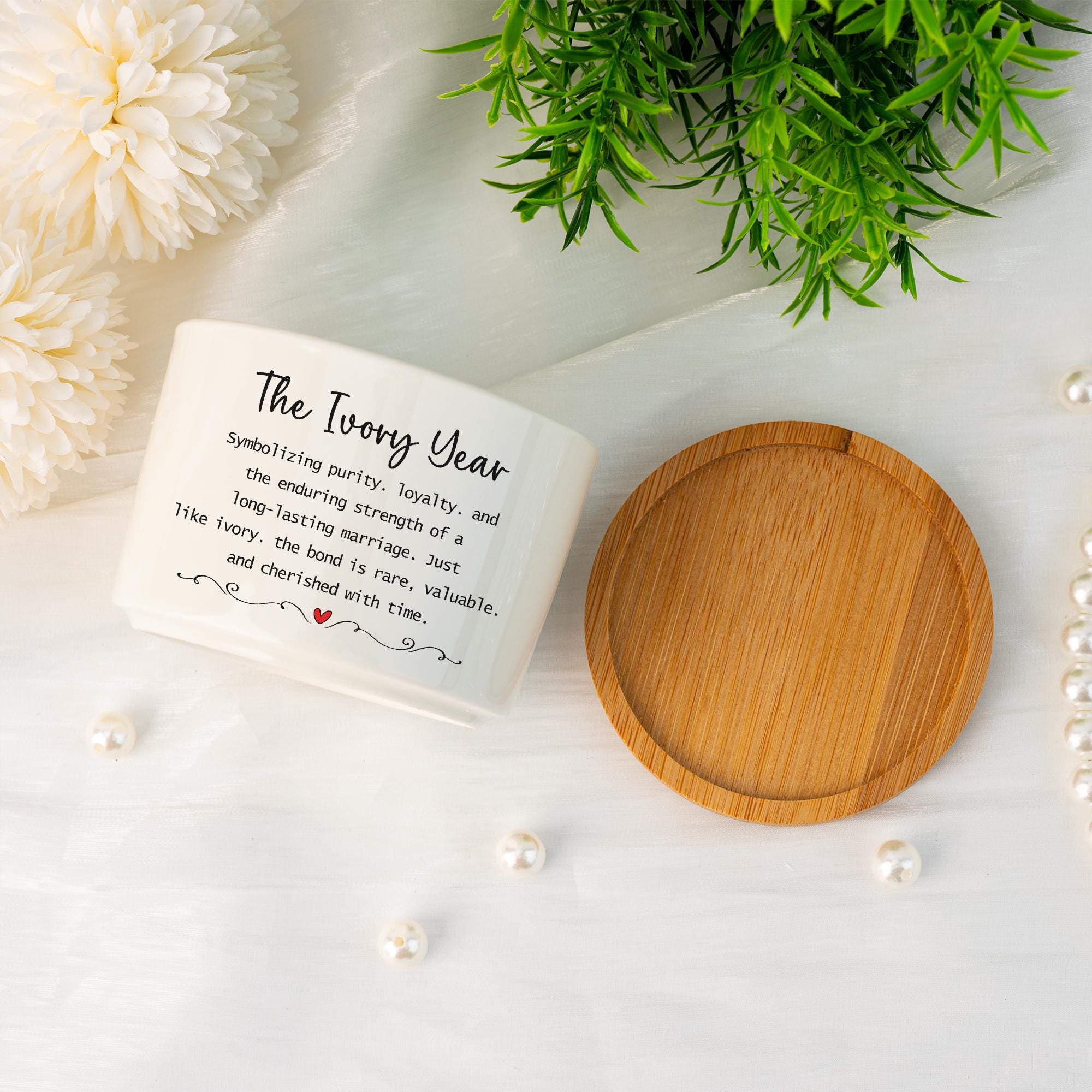 14th Ivory Wedding Anniversary Plant Pot, Personalized the Ivory Year ...