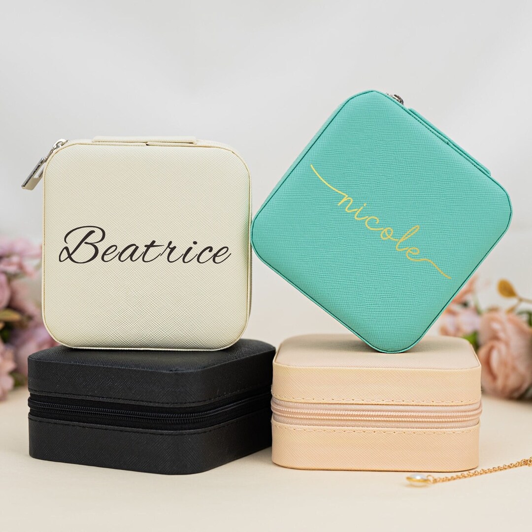 Custom Jewelry Box for Mama,initial Jewelry Box,travel Jewelry Box With ...