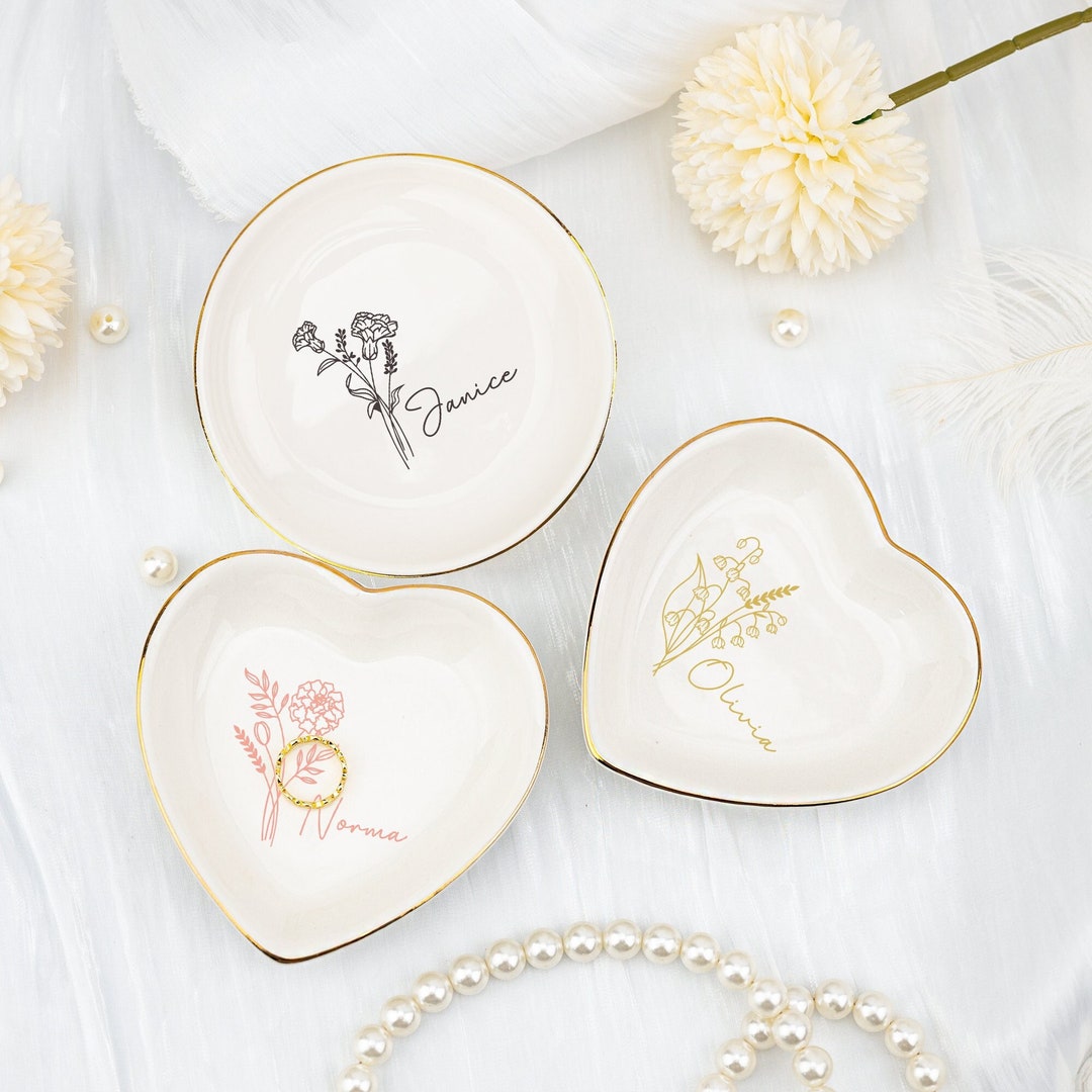 Personalized Jewelry Dish, Wedding Party Jewelry Dish for Bridesmaid ...