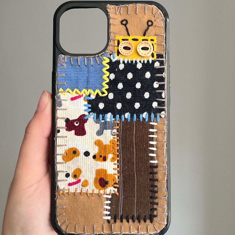 Threaded Tales 3D Embroidery Boho Chic Fabric Phone Case Embroidered ...