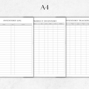Editable Inventory Tracker | Printable Inventory Log, US Letter & A4 ...