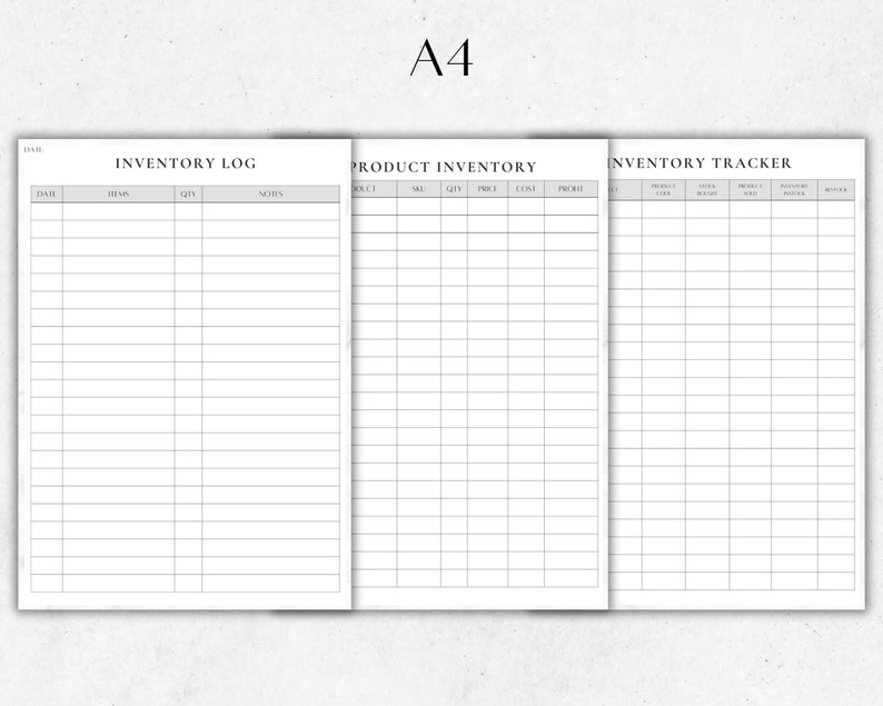 Inventory Tracker | Editable Inventory Log | Product Inventory | Inventory Sheet | Inventory ...