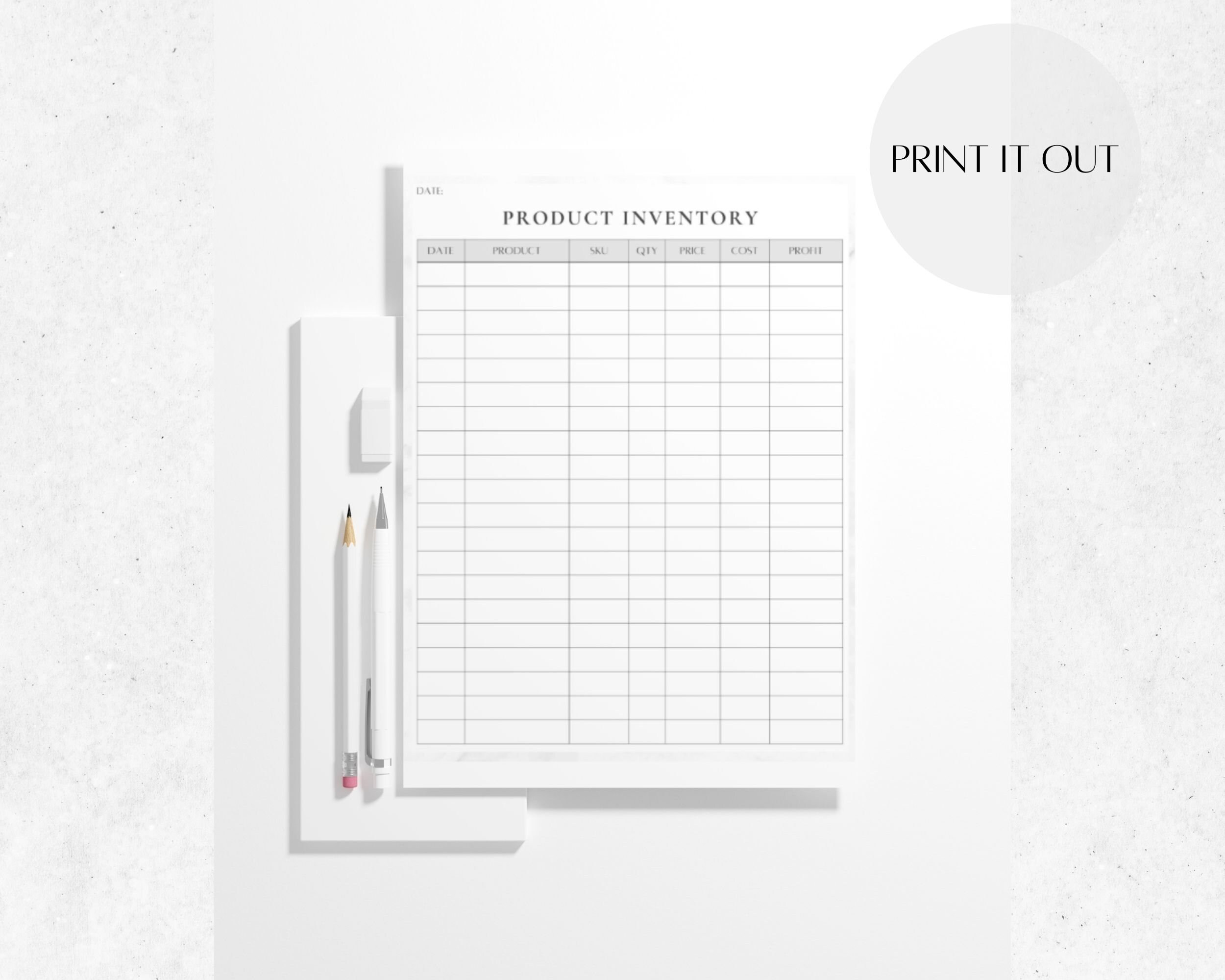Inventory Tracker | Editable Inventory Log | Product Inventory ...