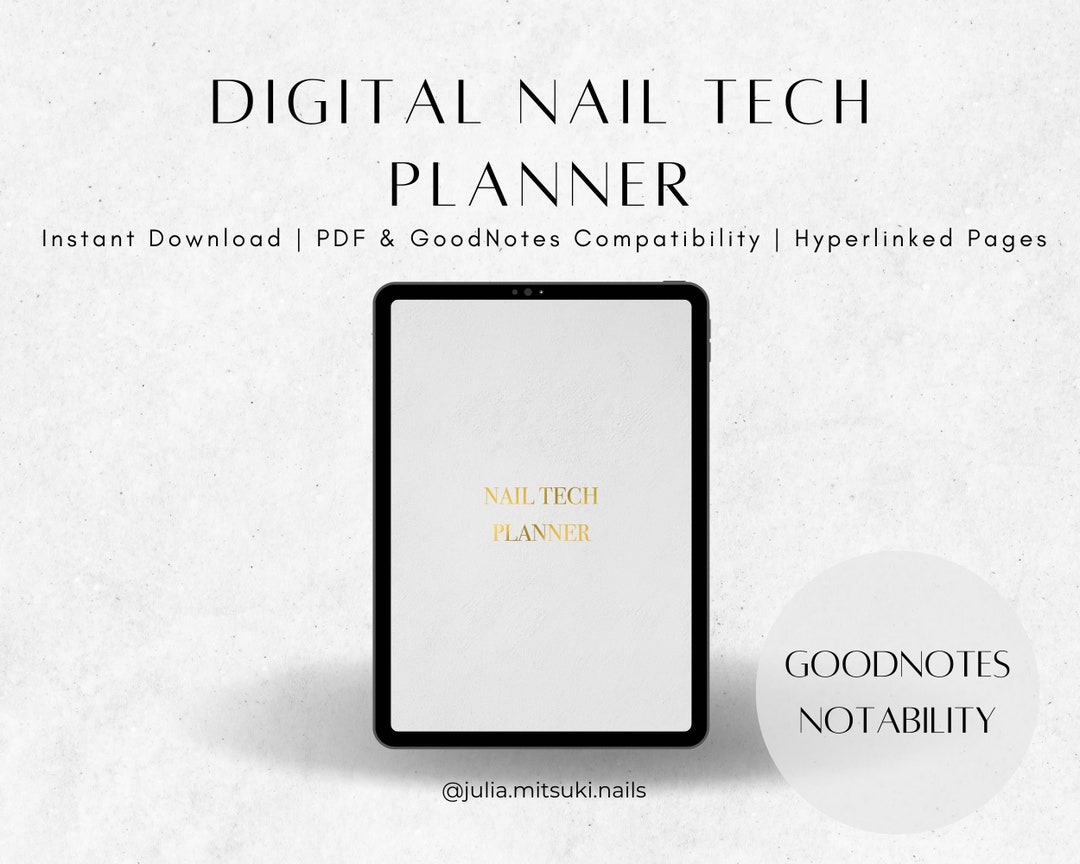 Digital Nail Tech Planner | Hyperlinked |goodnotes | Business Essential ...