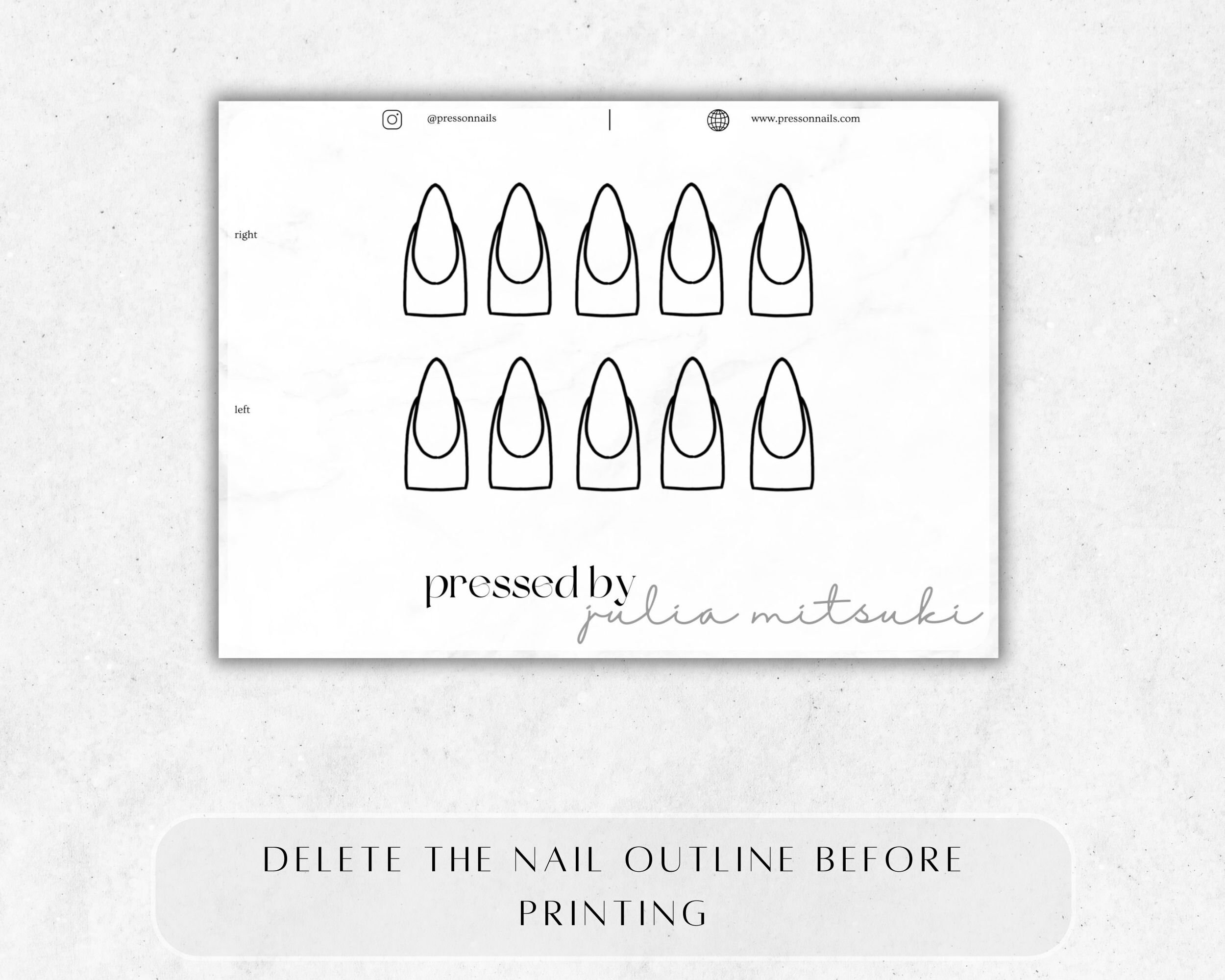 Customizable Press-on Nail Display Card Canva Template | DIY Nail Tech ...