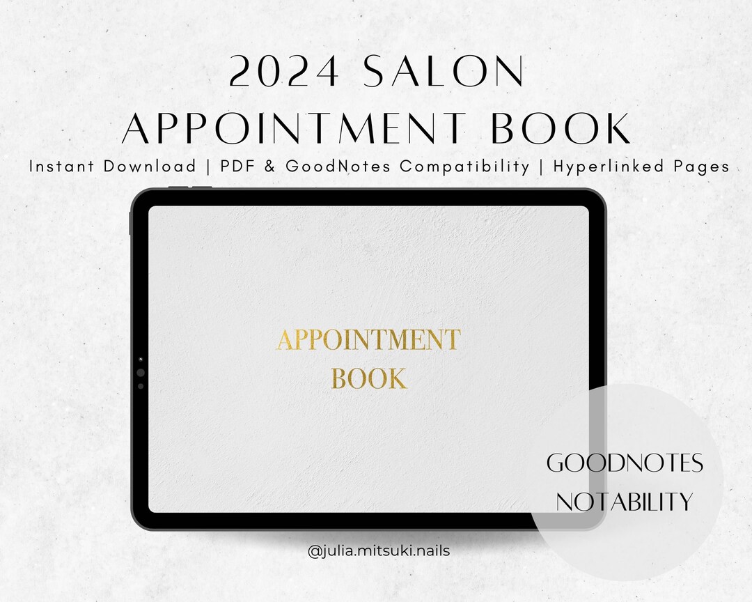 Salon Appointment Book | Digital Appointment Book | Goodnotes | iPad ...