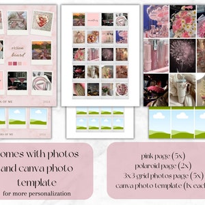 2024 Pink Vision Board Kit | Pink Mood Board | Manifestation Printable ...